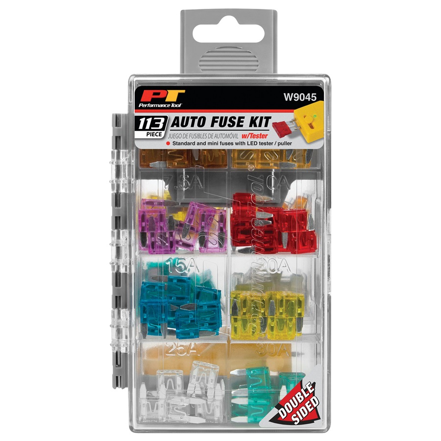 Performance Tool® 113-Pc Auto Fuse Kit with Tester - TP Tools & Equipment