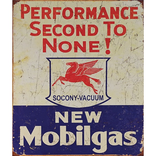Mobilgas Tin Sign - 12-1/2"W x 16"H - TP Tools & Equipment