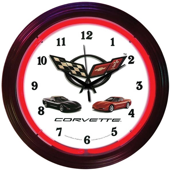 Corvette C5 Neon Wall Clock - TP Tools & Equipment