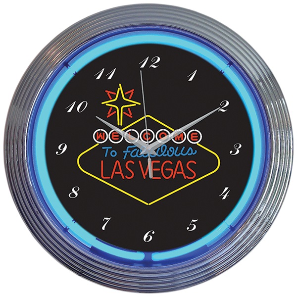Las Vegas Sign Neon Wall Clock - TP Tools & Equipment