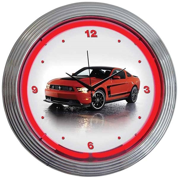 Ford Mustang Boss 302 Neon Wall Clock - TP Tools & Equipment
