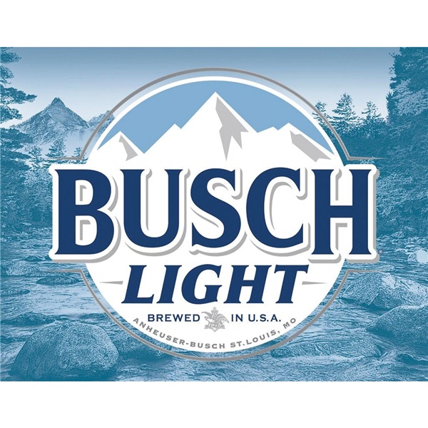 Busch Light Logo Tin Sign - 16"W x 12-1/2"H - TP Tools & Equipment