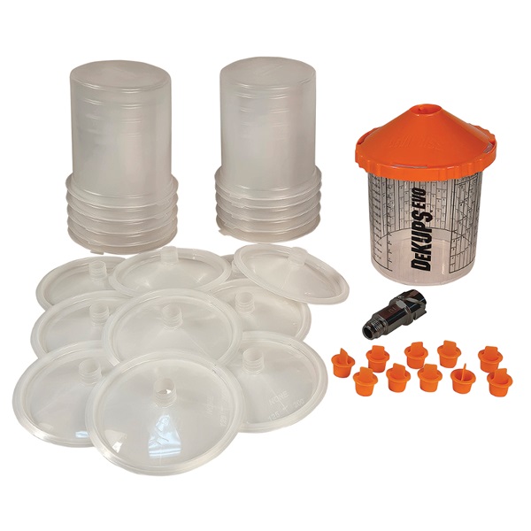 DeVILBISS® DeKUPS® EVO Disposable Paint Cup Starter Demo Kit - 24 oz ...