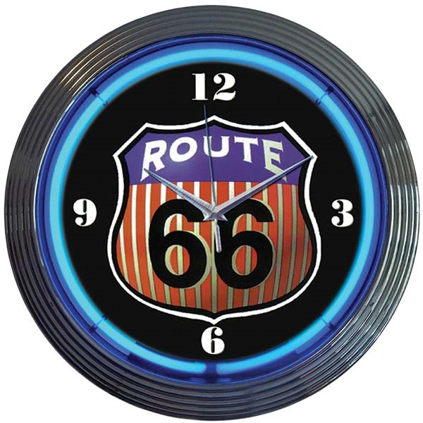 Route 66 Neon Wall Clock - TP Tools & Equipment
