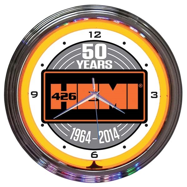 Hemi 50th Anniversary (Mopar) Neon Wall Clock - TP Tools & Equipment