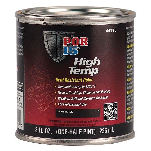 POR-15® High Temp Paint - Flat Black, Half Pint - TP Tools & Equipment